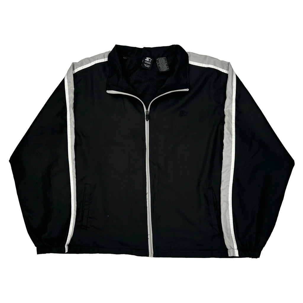 Starter Track Jacket - XL Black Polyester – Thrifted.com