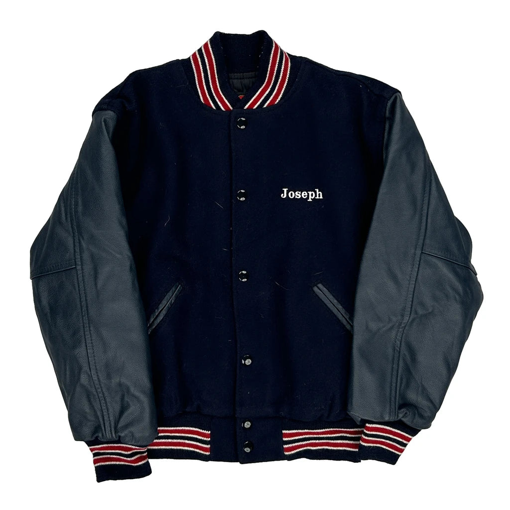 Kennedy Eagles Game Varsity Jacket - Large Black Wool Blend – Thrifted.com