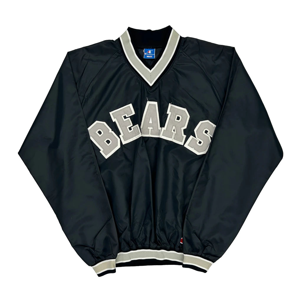 Bears Champion College Windbreaker - XL Black Polyester – Thrifted.com