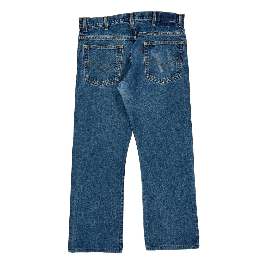 517 Levis Boot Cut Jeans - 38W 30L Blue Cotton – Thrifted.com