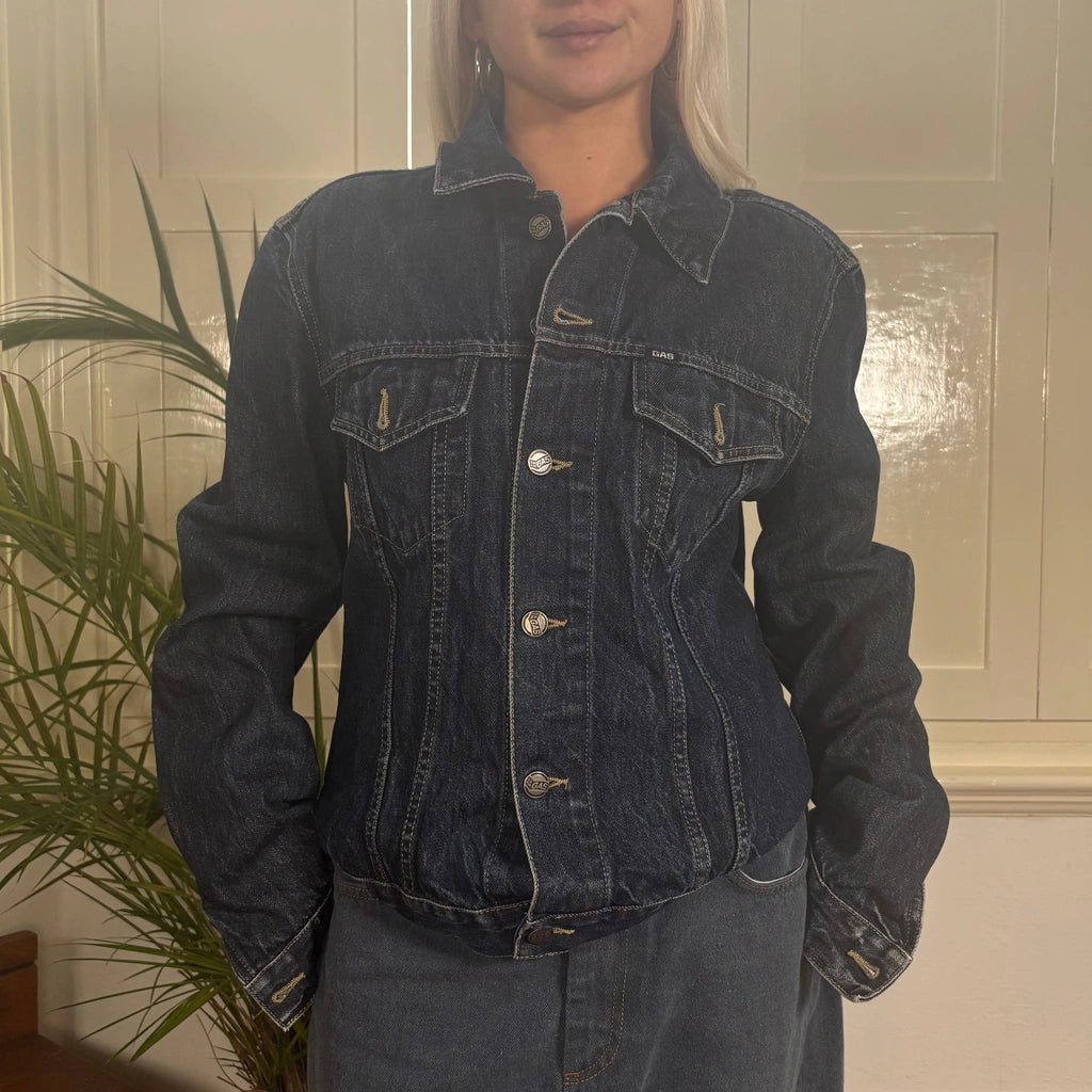 Gas Denim Jacket - Large Blue Cotton – Thrifted.com
