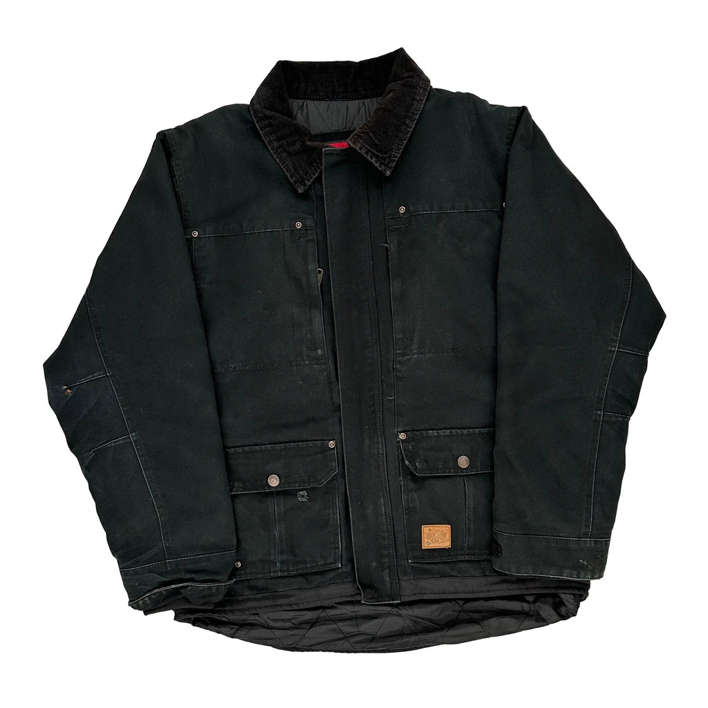 Workwear Super Tuff Jacket - Large Black Cotton – Thrifted.com