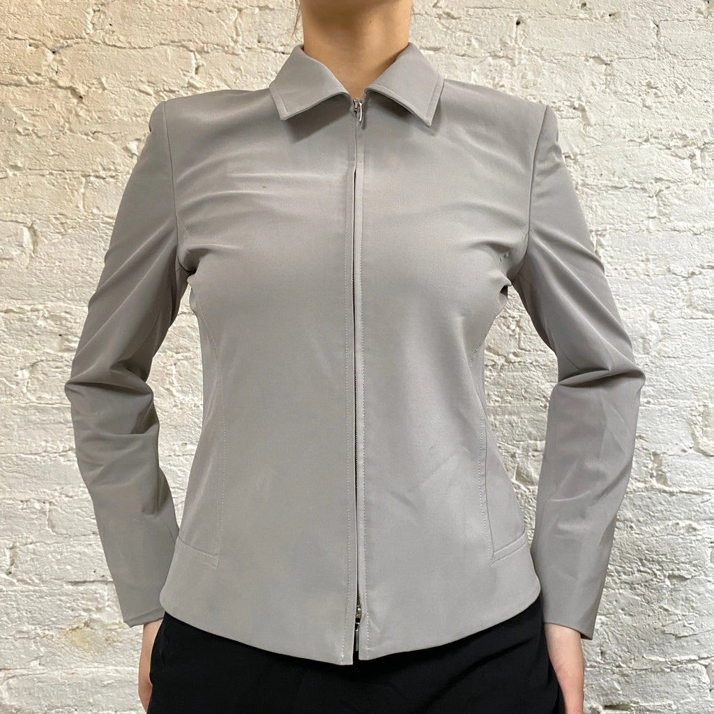 Marella Jacket - Small Grey Polyester – Thrifted.com
