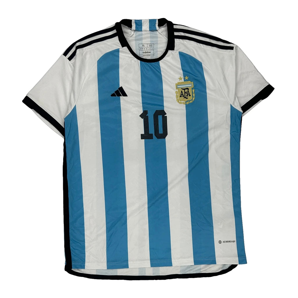 2022 Argentina Messi Adidas Football Shirt - XL Blue Polyester ...