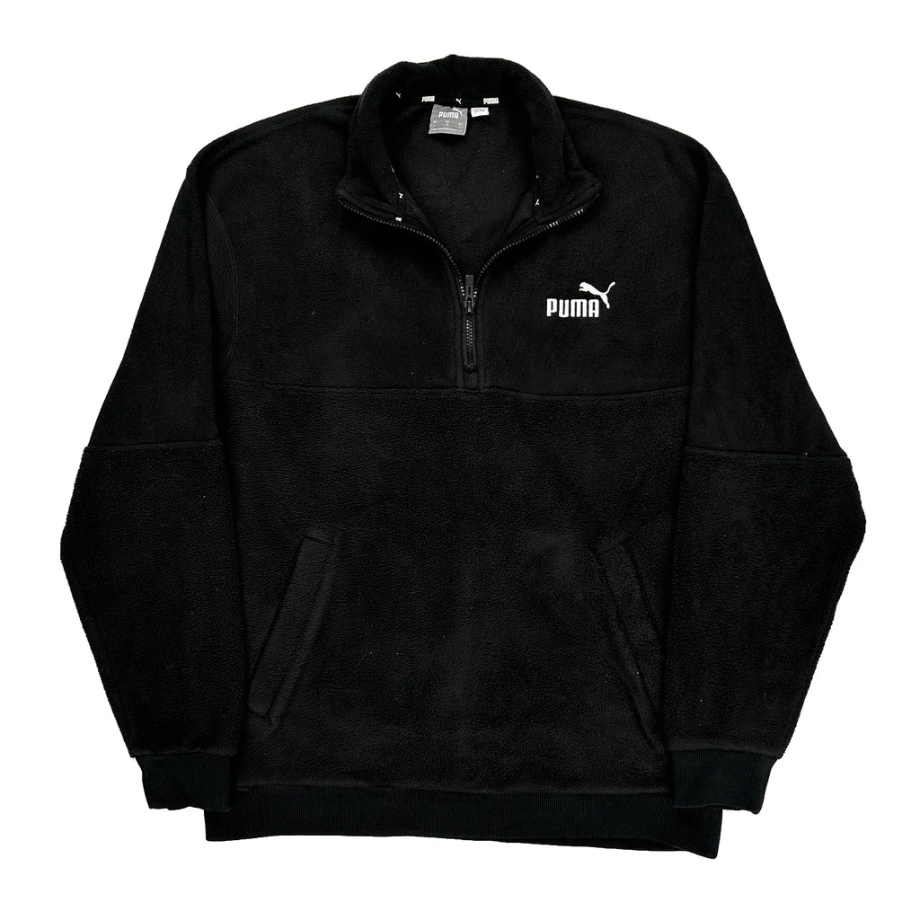 Puma Fleece - Large Black Polyester – Thrifted.com