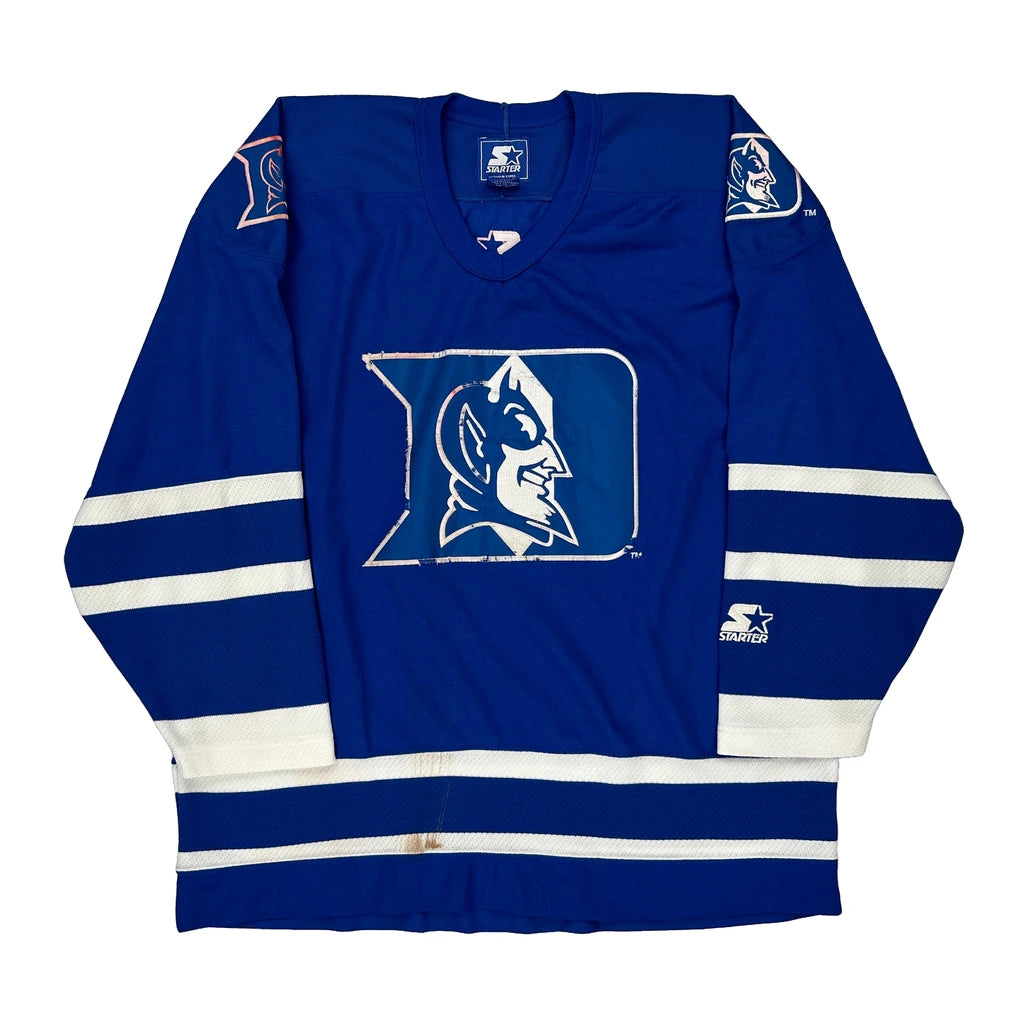 Duke Blue Devils Starter Jersey - XL Blue Polyester – Thrifted.com