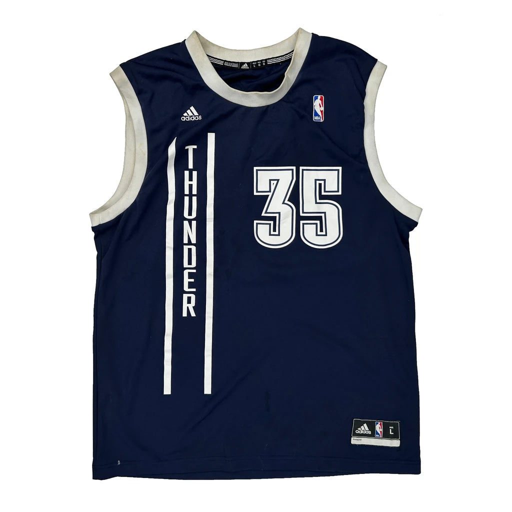 Oklahoma City Thunder Adidas Nba Jersey - Large Navy Polyester ...