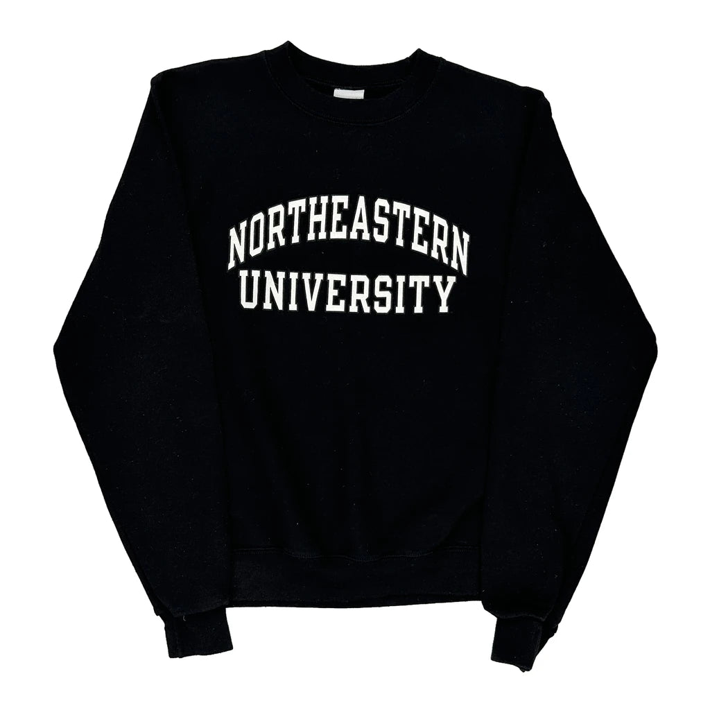 Northeastern University Champion Sweatshirt - Small Black Cotton Blend ...