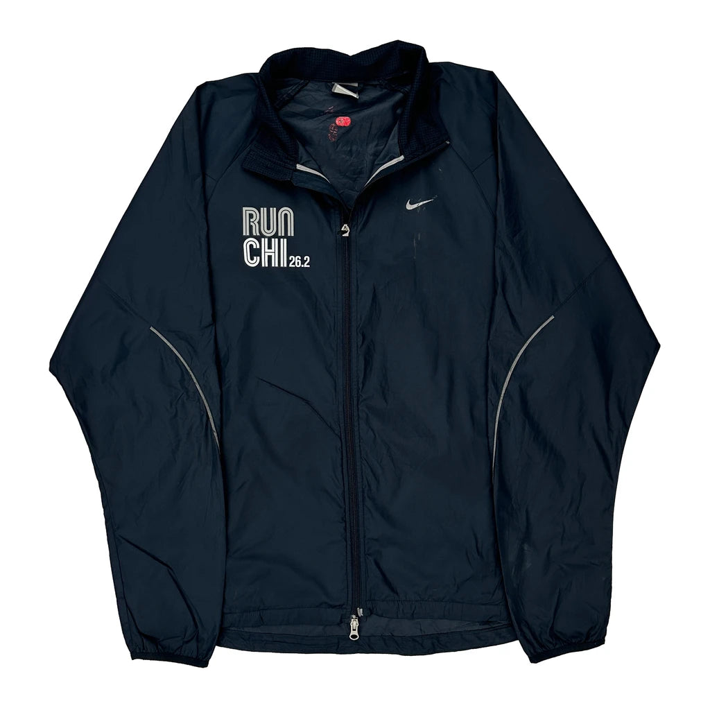 Chicago Marathon 08 Nike Jacket - Large Navy Polyester – Thrifted.com