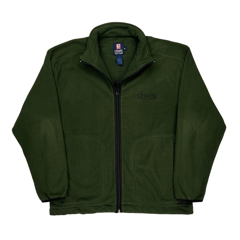 Chaps Ralph Lauren Fleece Jacket - Medium Green Polyester – Thrifted.com