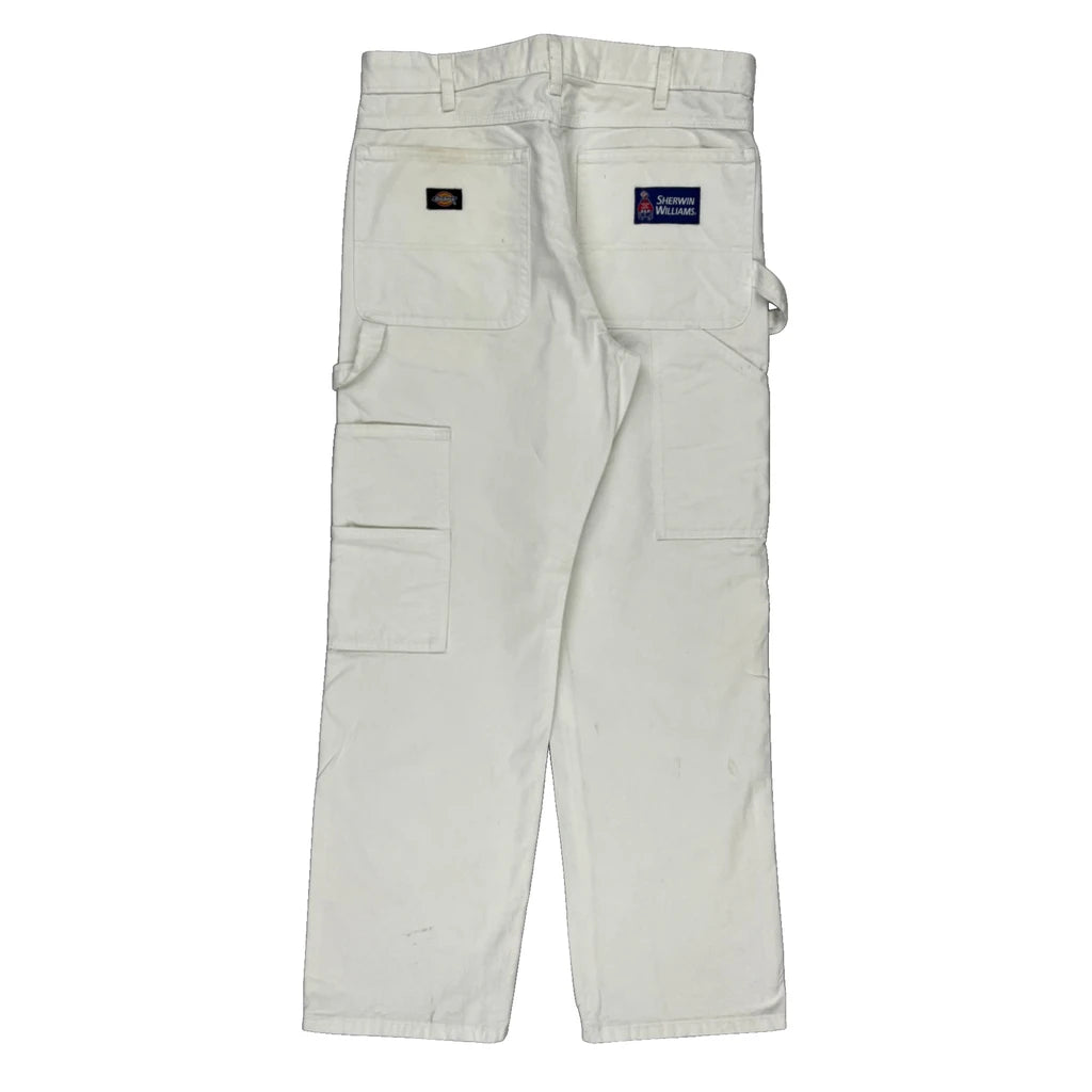 Sherwin Williams Dickies Carpenter Trousers - 34W 31L White Cotton ...