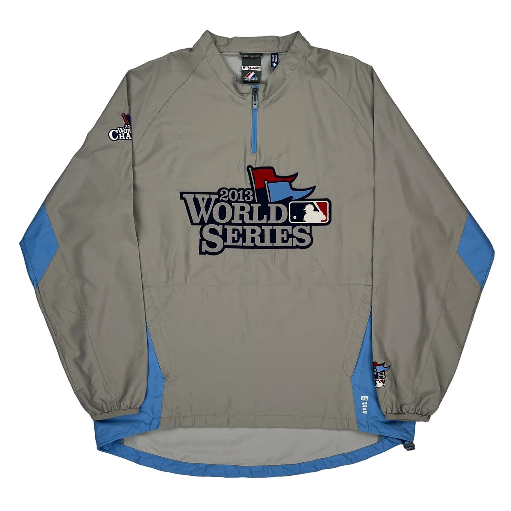 World Series 2013 Majestic Mlb Windbreaker - Large Grey Polyester ...