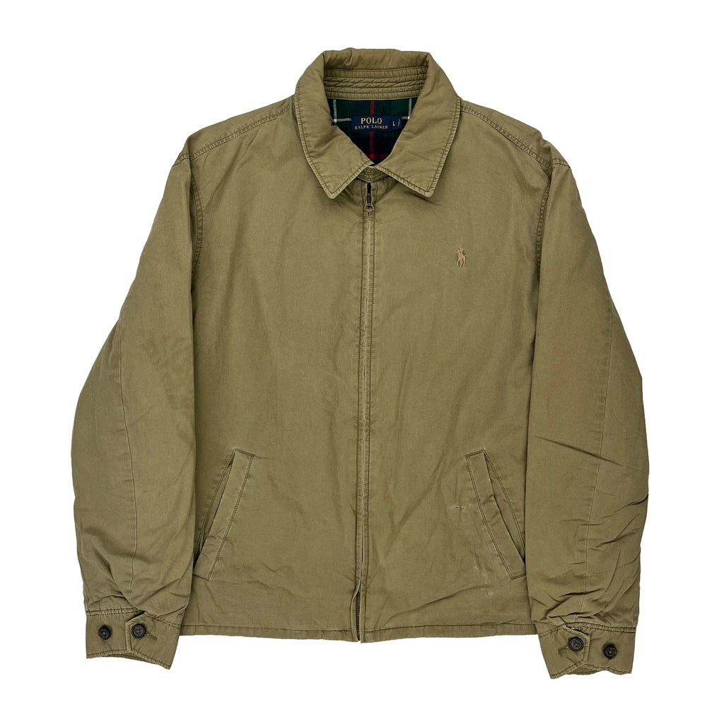 Polo By Ralph Lauren Harrington Jacket - Large Khaki Cotton – Thrifted.com