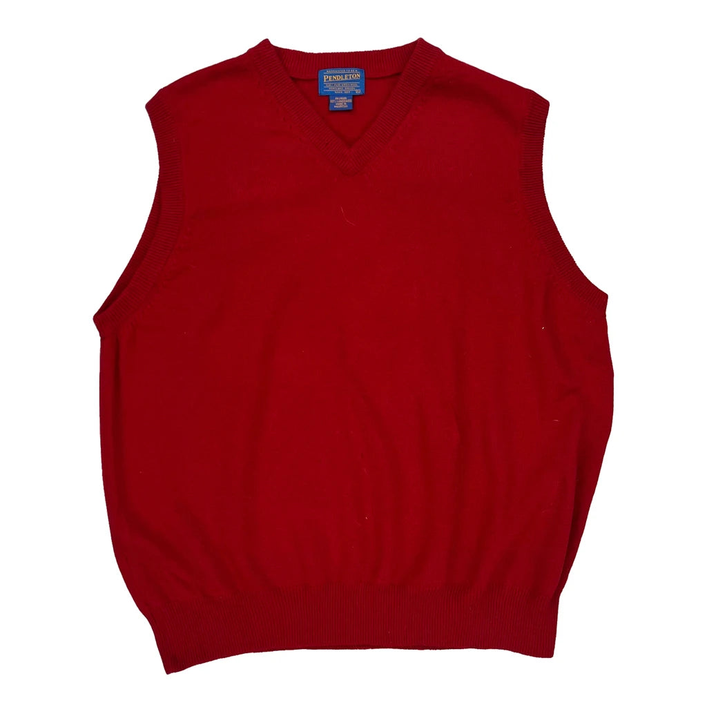 Pendleton Sweater Vest - XL Red Wool – Thrifted.com