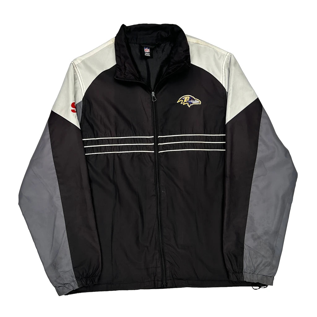 Baltimore Ravens Reebok Nfl Windbreaker - Large Black Polyester ...