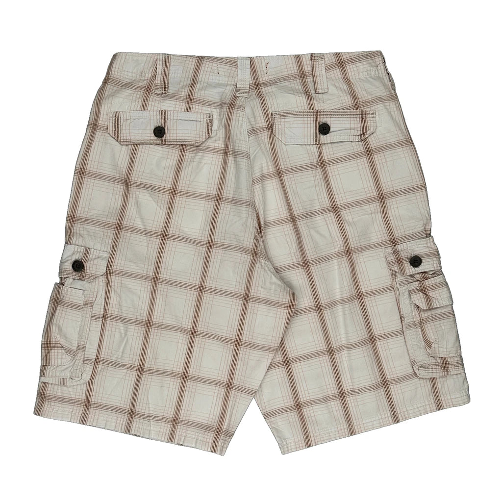 Lee Checked Cargo Shorts - 32W 11L Beige Cotton – Thrifted.com