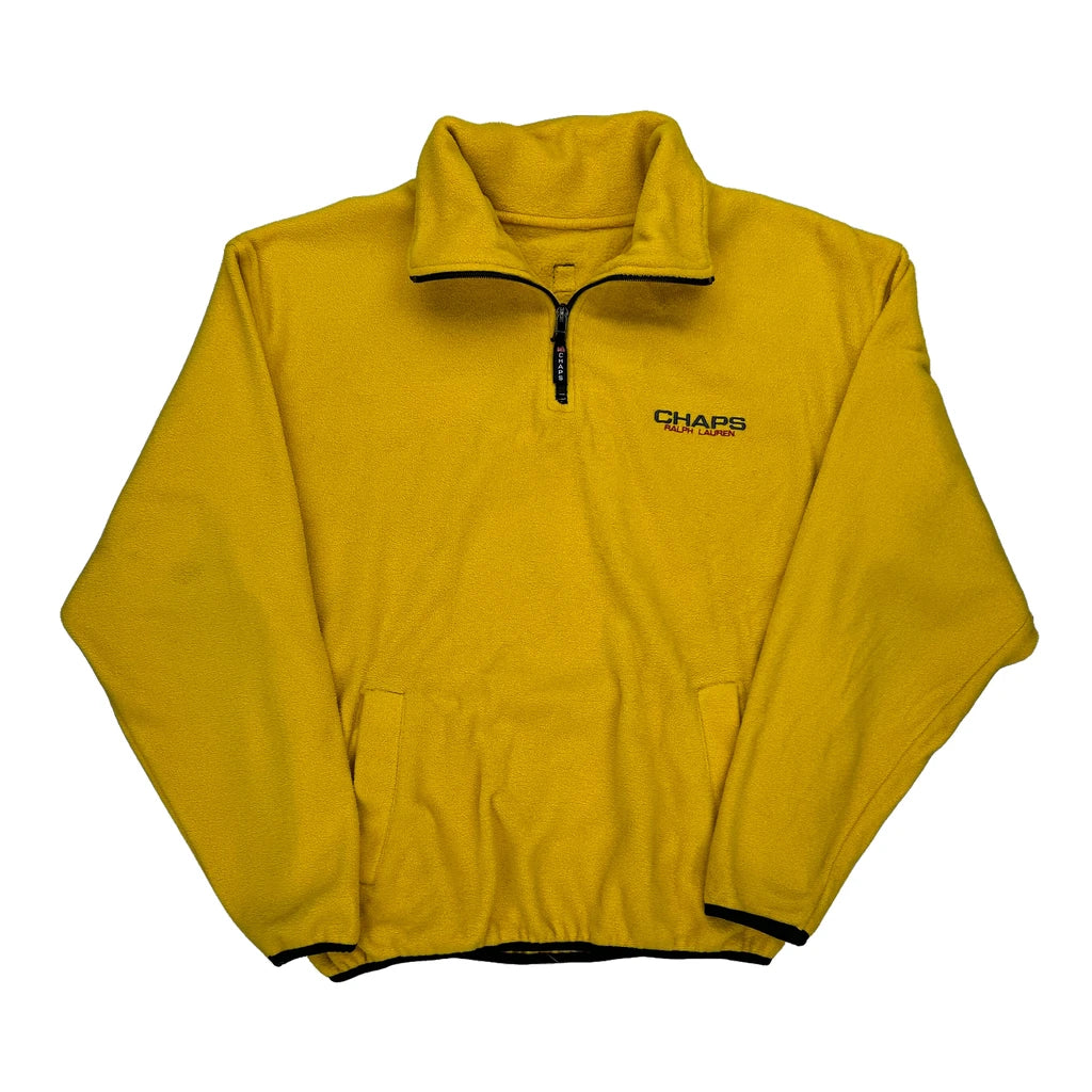 Chaps Ralph Lauren Fleece - Large Yellow Polyester – Thrifted.com