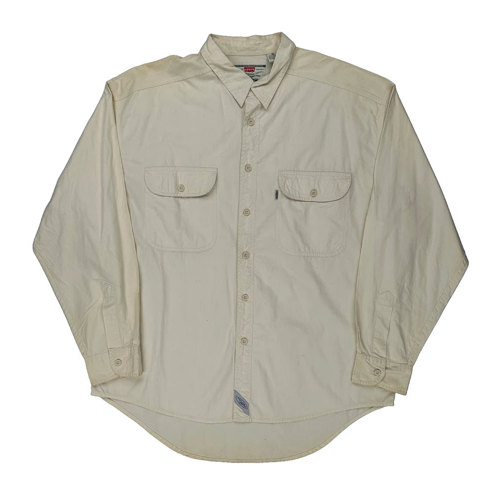 Levis Shirt - XL Cream Cotton – Thrifted.com
