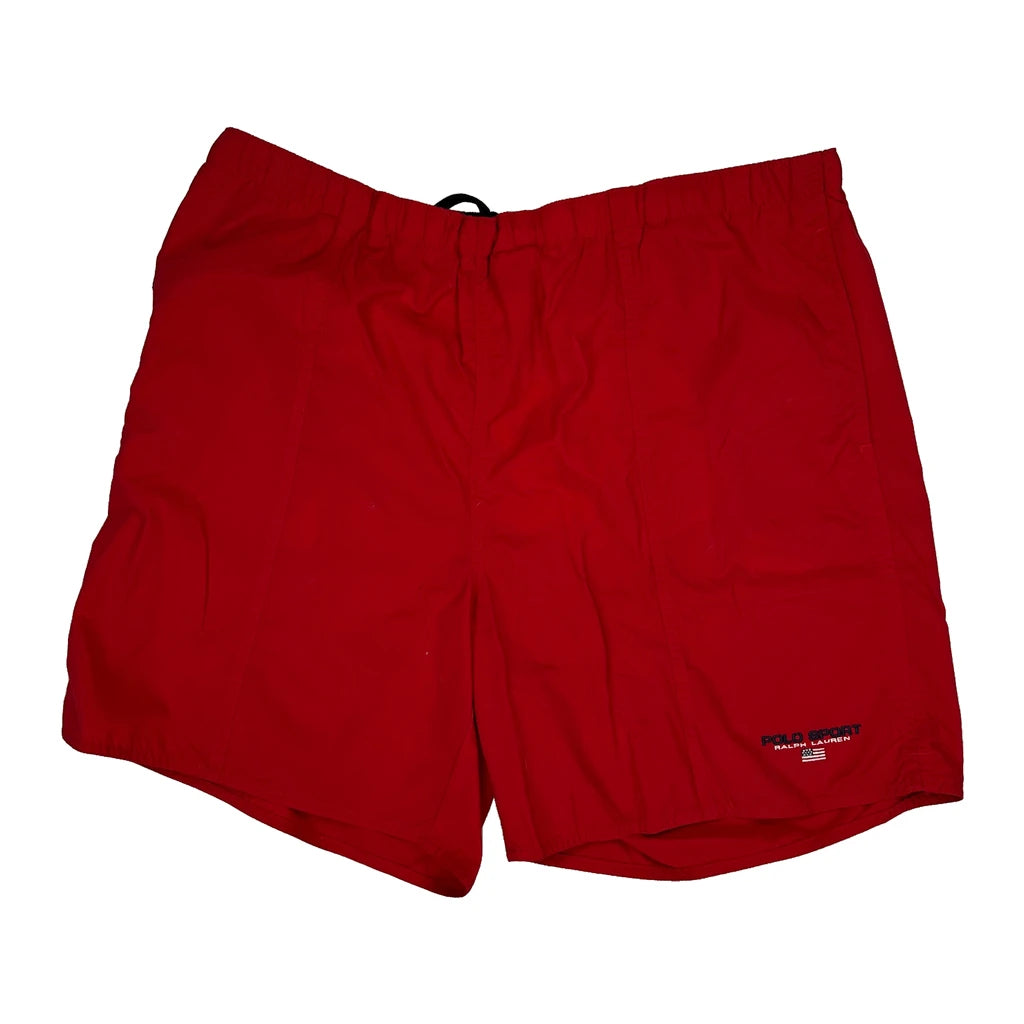Polo Sport Sport Shorts - Largew 5L Red Polyester – Thrifted.com