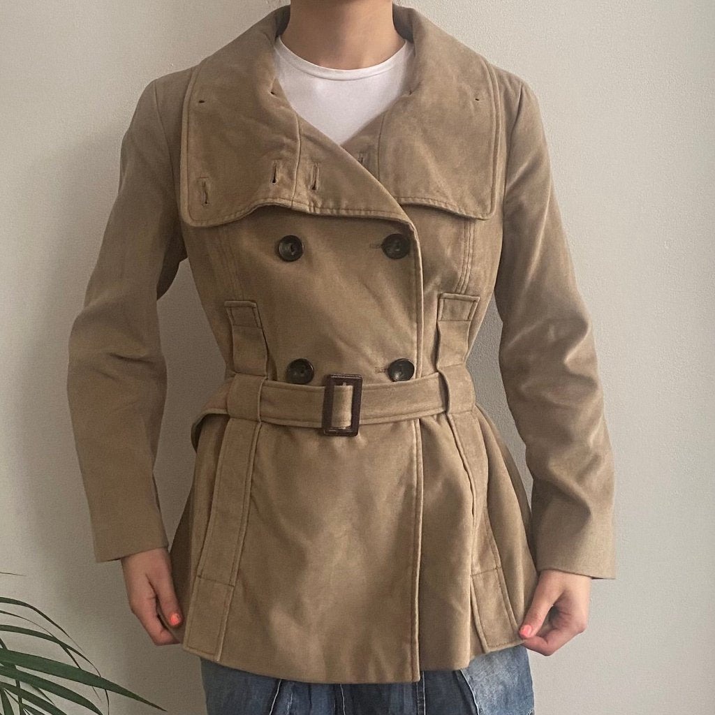 Pennyblack Jacket - Medium Beige Viscose Blend – Thrifted.com