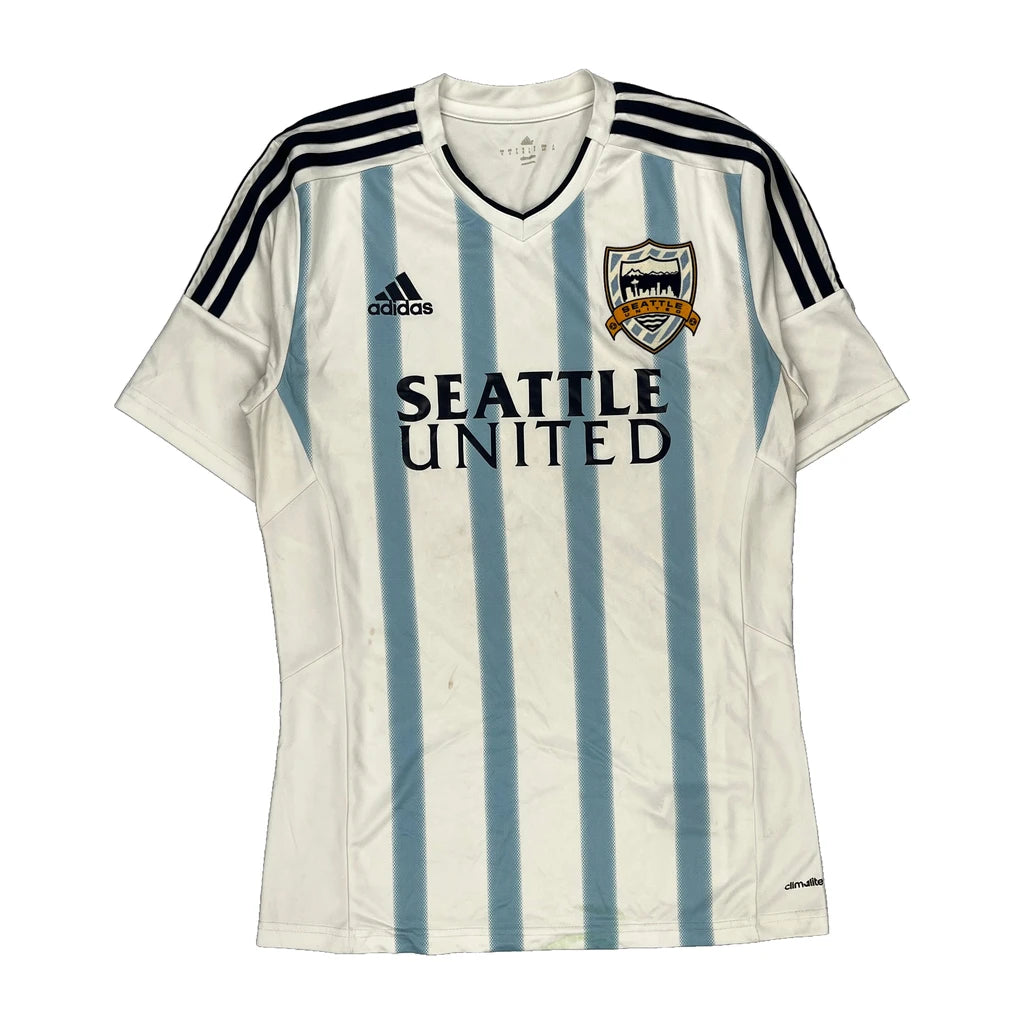 Seattle United Adidas Football Shirt - Small White Polyester – Thrifted.com