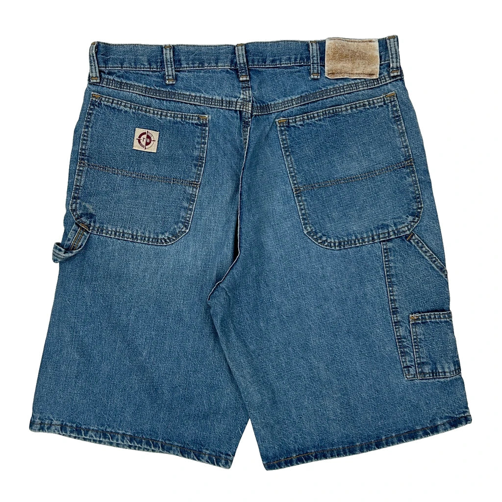 Unbranded Denim Shorts - 32W 11L Blue Denim – Thrifted.com