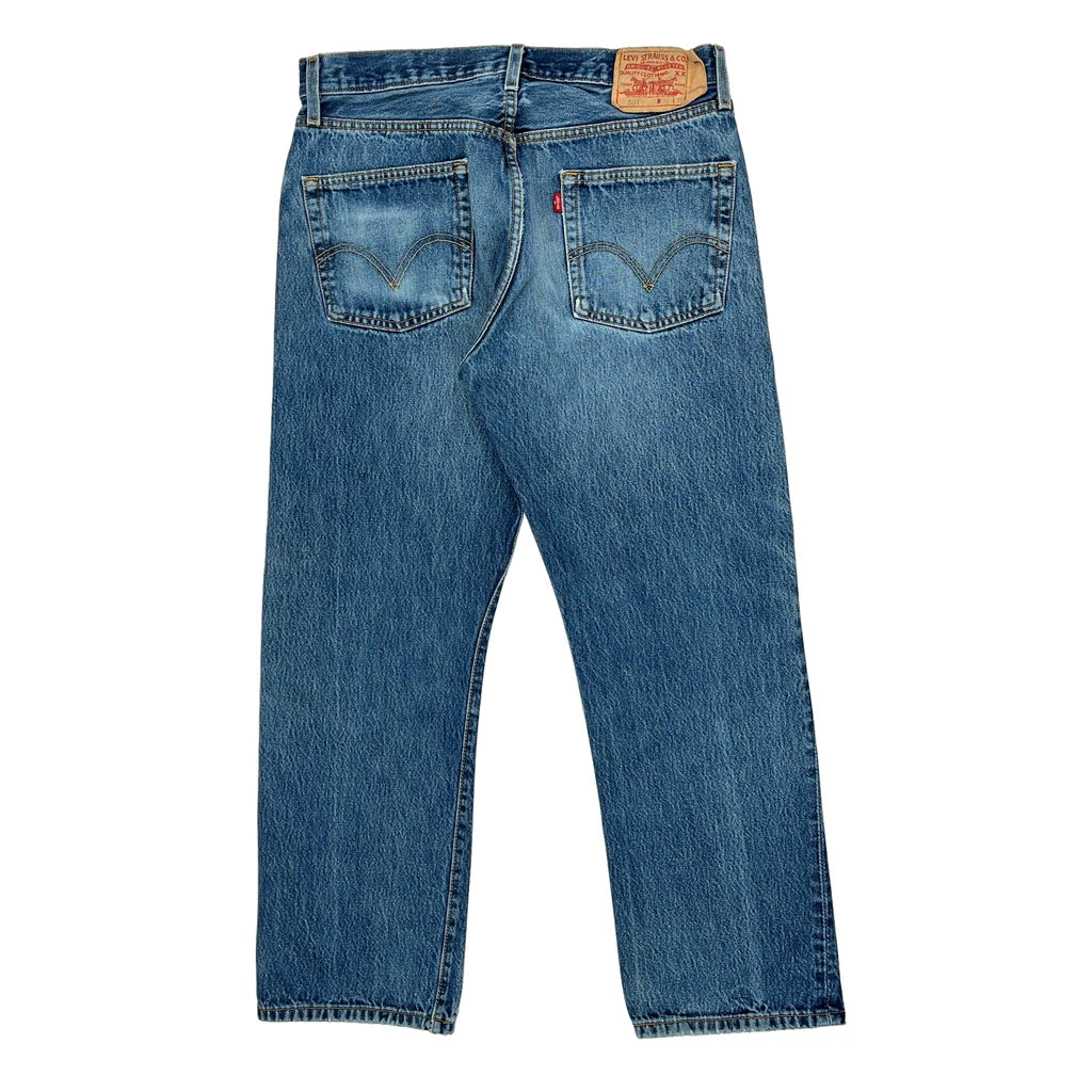 501 Levis Jeans - 34W 29L Blue Cotton – Thrifted.com
