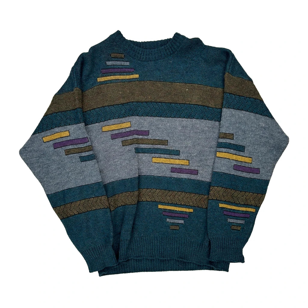 Traguardo Jumper - 2XL Multicoloured Wool – Thrifted.com