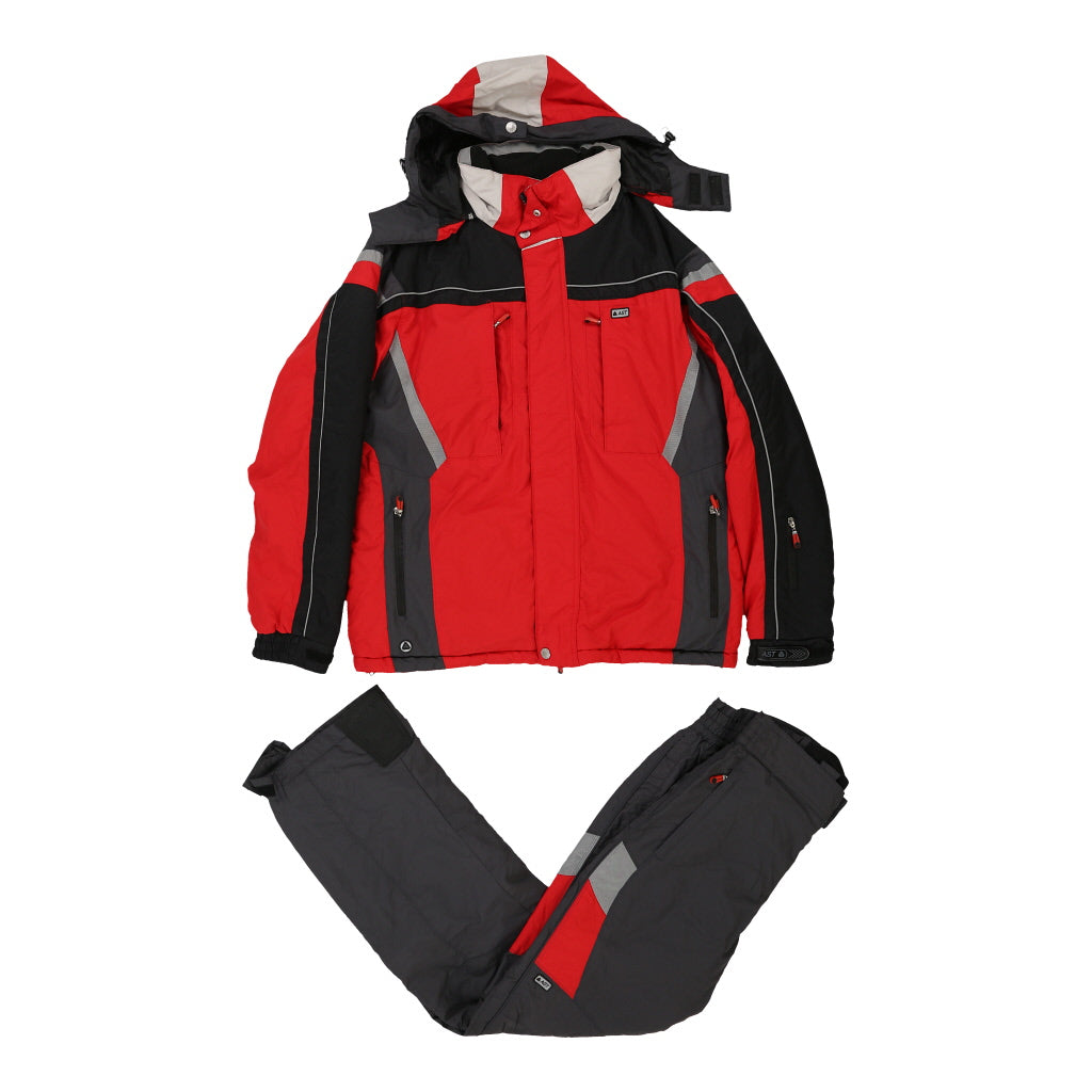 Ast All-In-One Ski Suit - XL Red Polyester – Thrifted.com