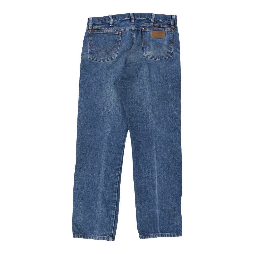 Wrangler Jeans - 34W 31L Blue Cotton – Thrifted.com