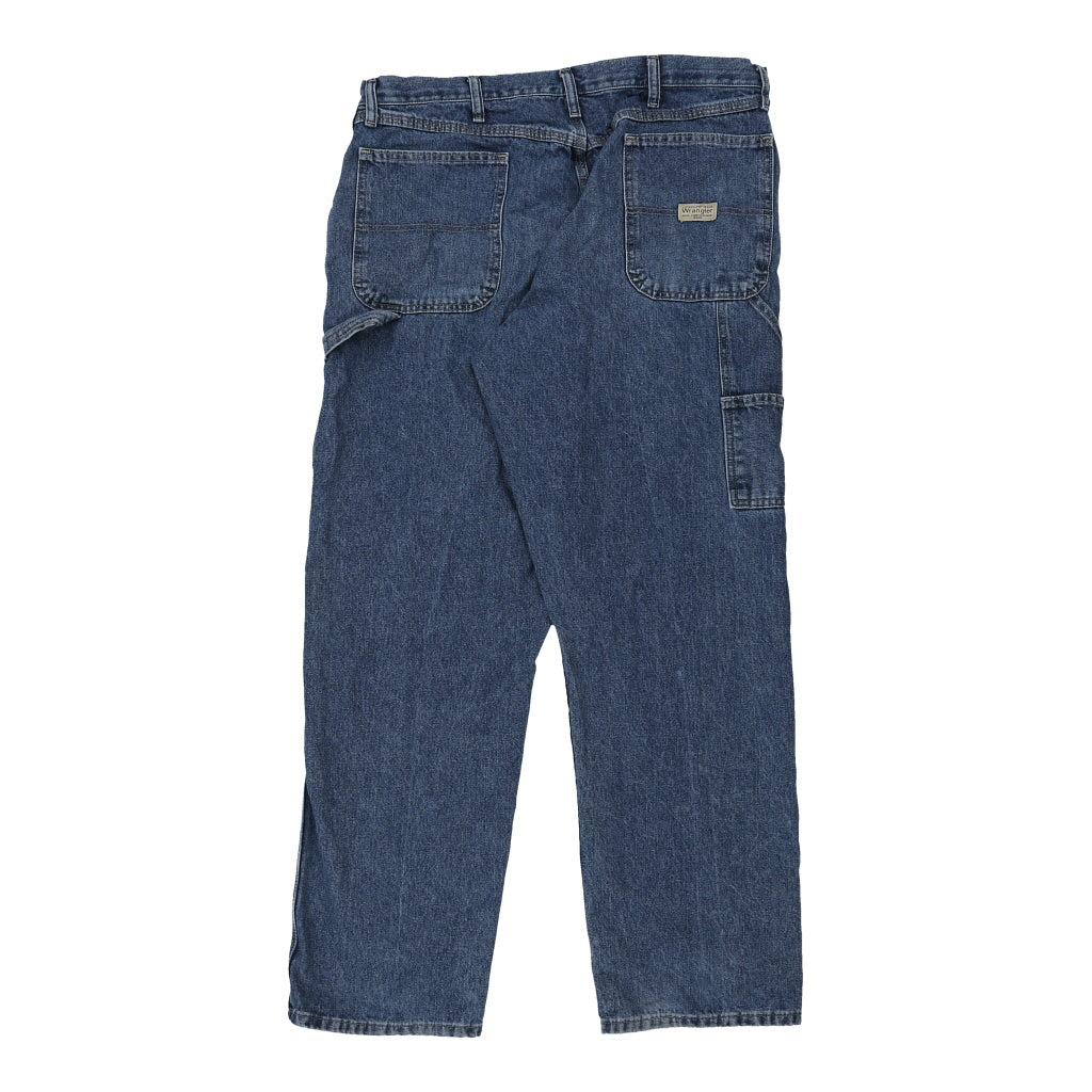 Wrangler Carpenter Jeans - 38W 32L Blue Cotton – Thrifted.com
