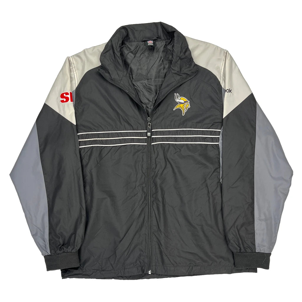 Reebok Nfl Jacket - Large Grey Polyester – Thrifted.com