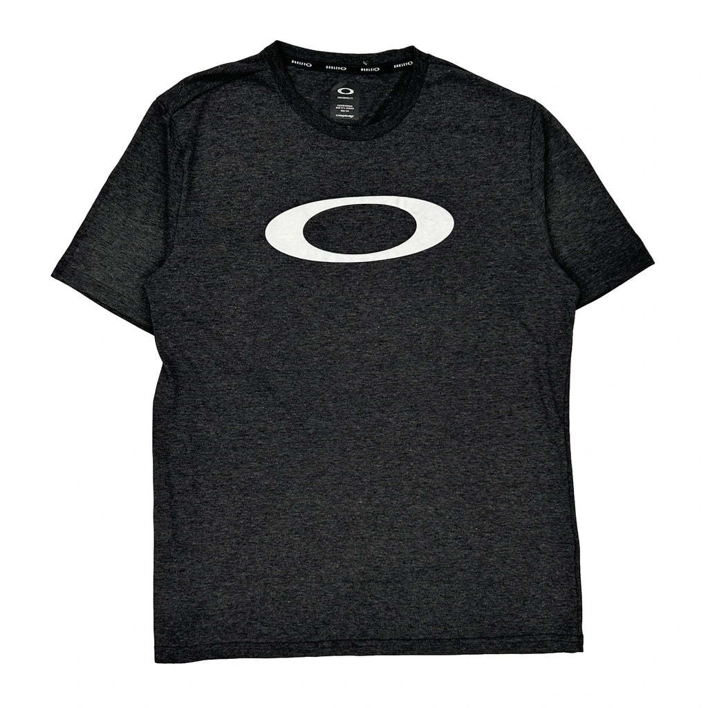 Oakley Graphic T-Shirt - Large Black Cotton Blend – Thrifted.com