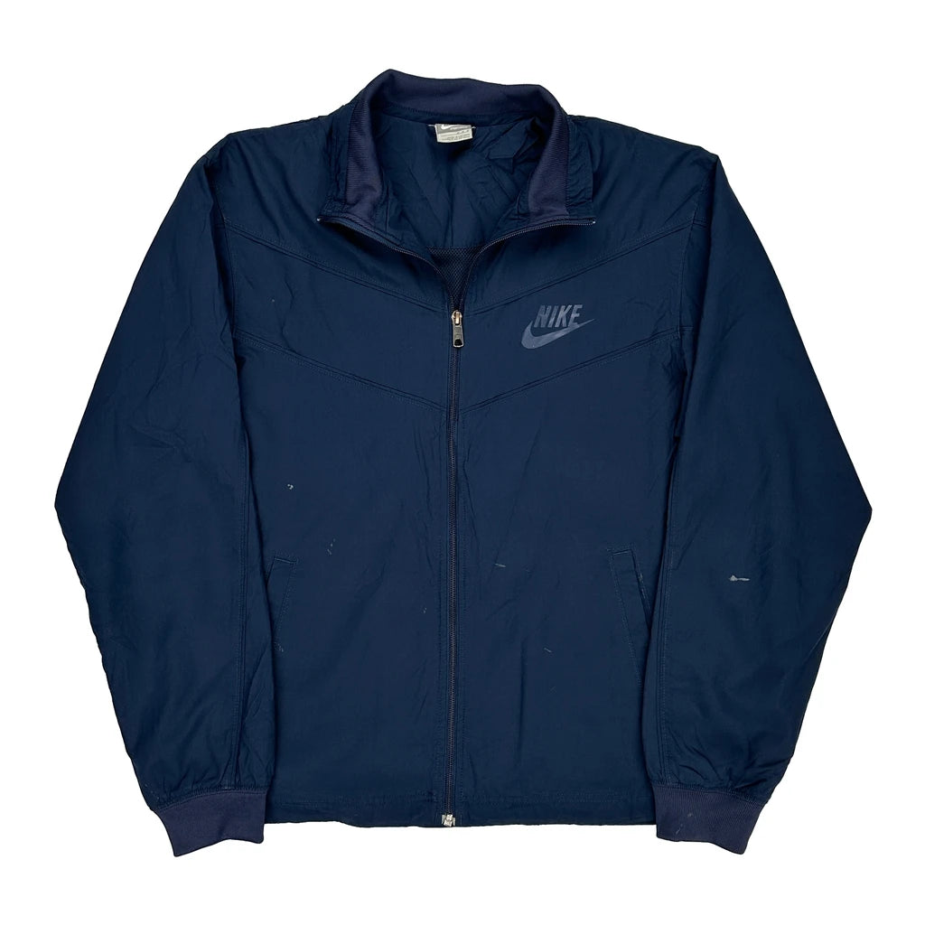 Nike Jacket - Medium Navy Polyester – Thrifted.com