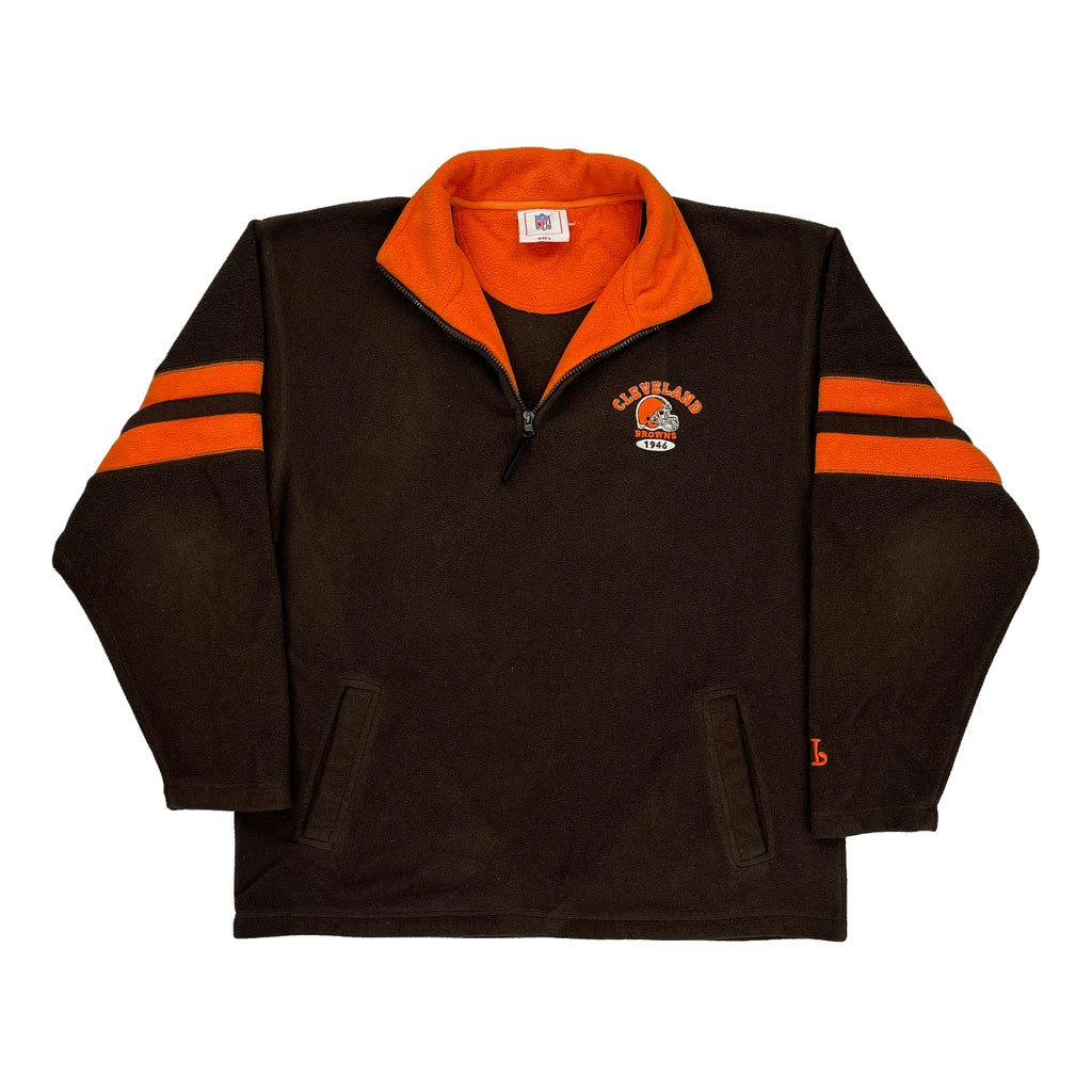 Cleveland Browns Nfl Fleece - Large Brown Polyester – Thrifted.com