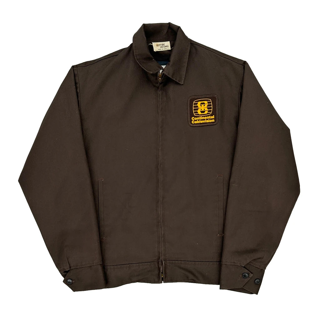 Continental Cablevision Venture Uniforms Jacket - Small Brown Polyeste ...
