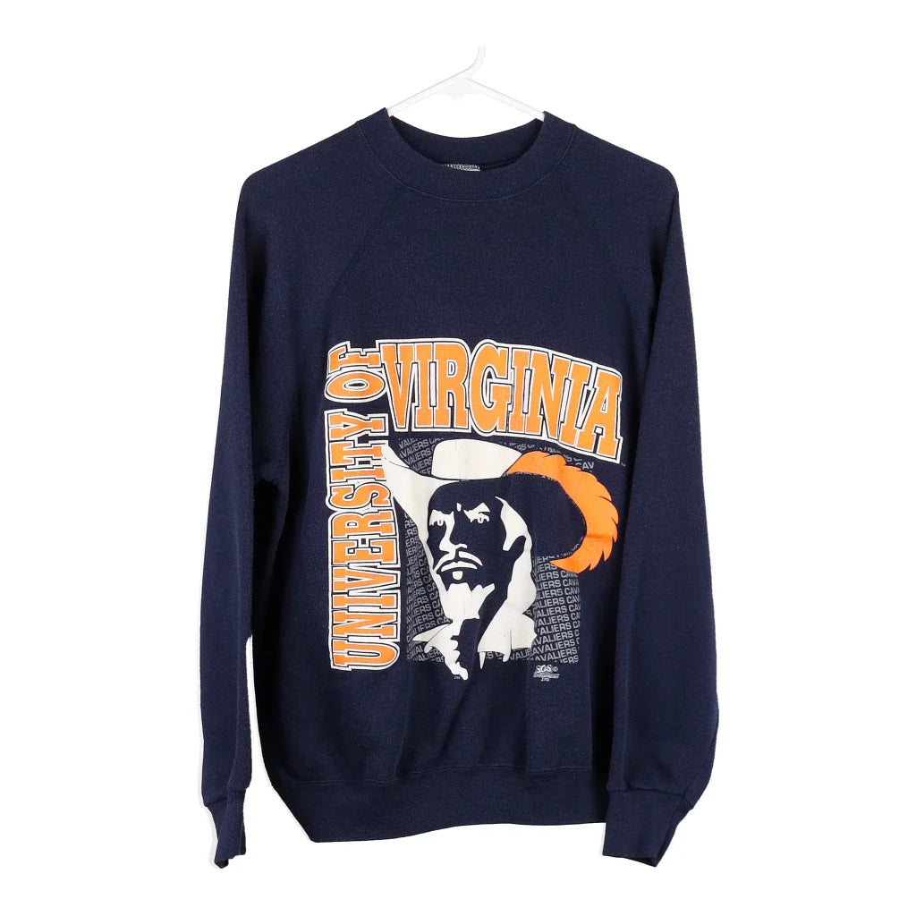 University of Virginia Tultex College Sweatshirt - Large Navy Cotton B ...