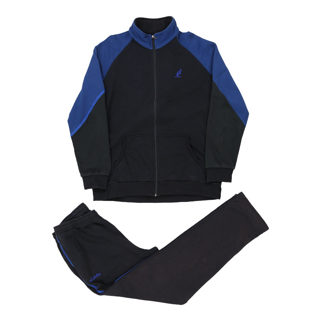 Australian Full Tracksuit - 3XL Black Cotton Blend – Thrifted.com