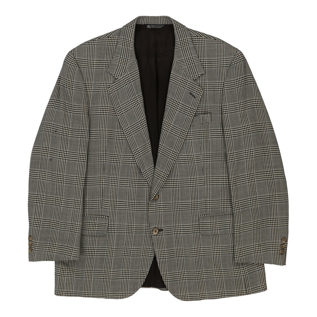 Christian Dior Checked Blazer - Large Grey Wool – Thrifted.com