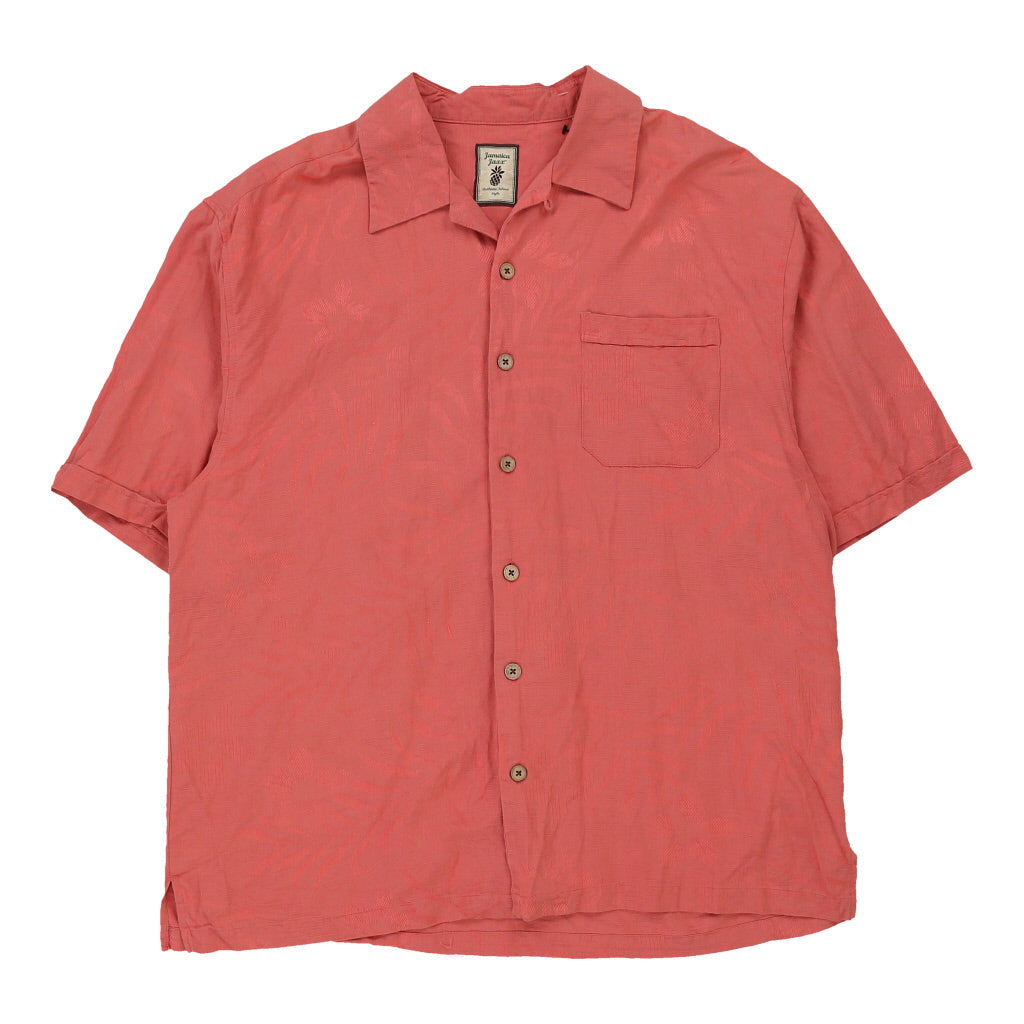 Jamaica Jaxx Short Sleeve Shirt - Large Red Cotton – Thrifted.com