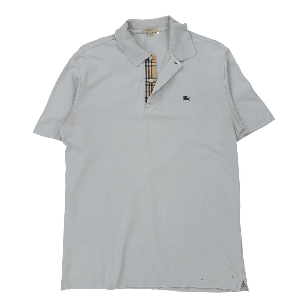 Burberry London Polo Shirt - Medium Blue Cotton – Thrifted.com