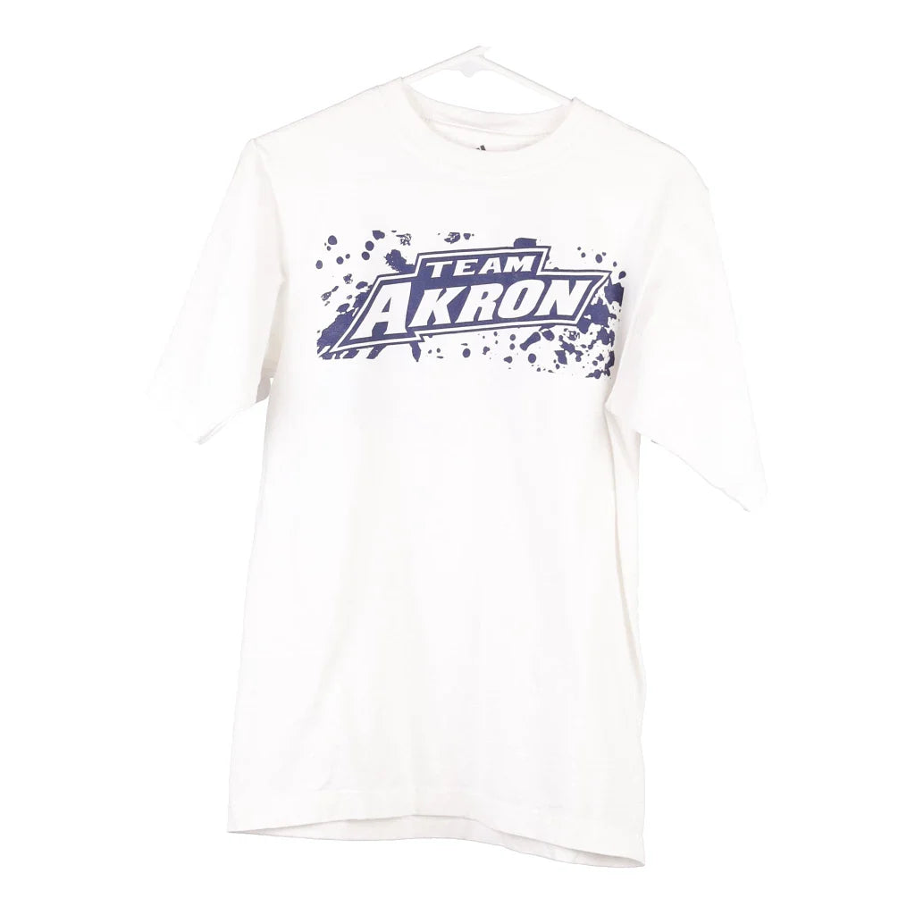 Team Akron Adidas T-Shirt - Small White Cotton – Thrifted.com