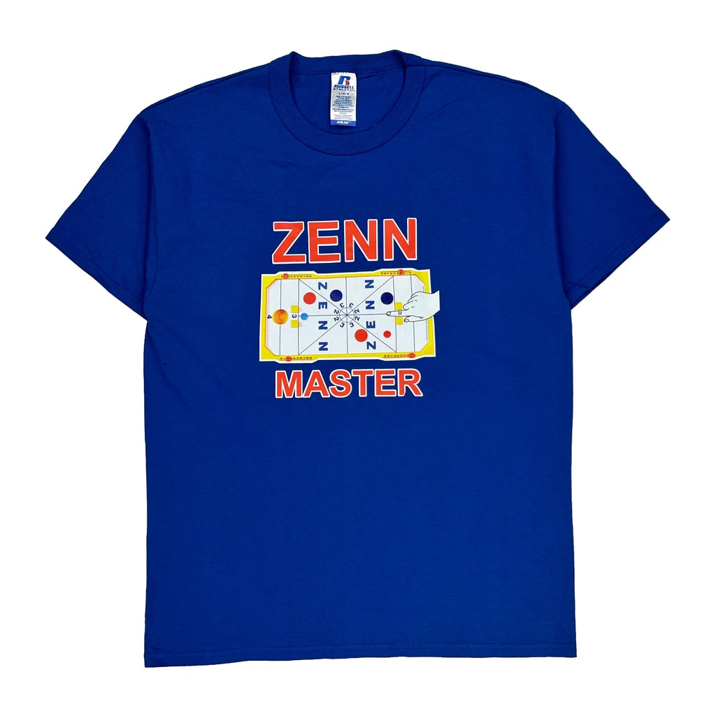 Zenn Master Russell Athletic Graphic T-Shirt - Large Blue Cotton Blend ...