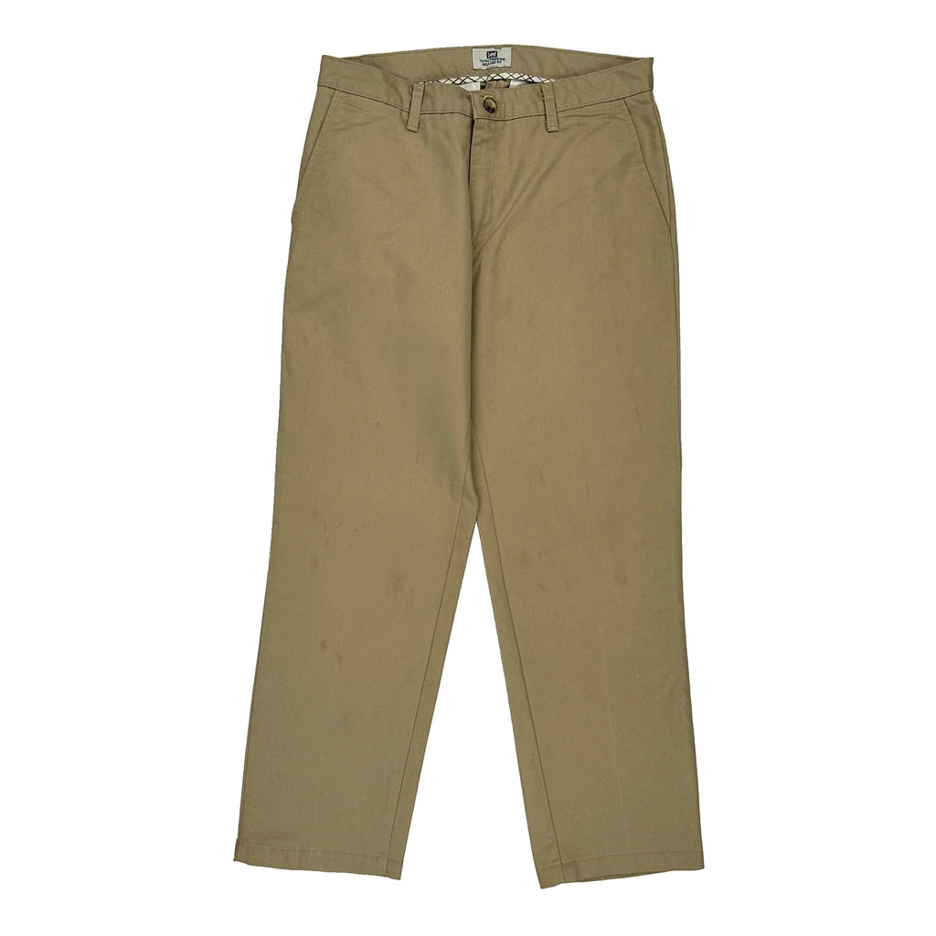 Lee Chinos - 32W 30L Beige Cotton Blend – Thrifted.com