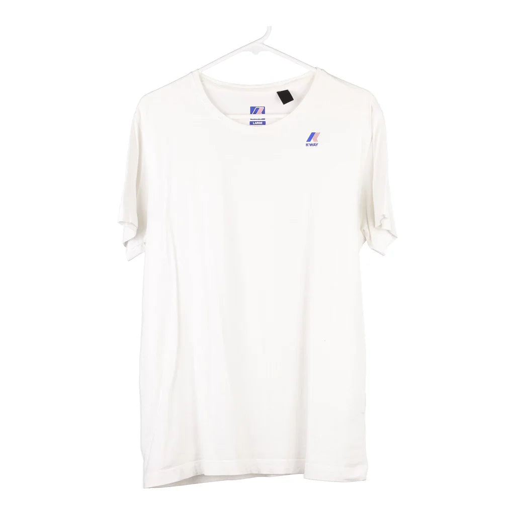 K-Way T-Shirt - Large White Cotton – Thrifted.com