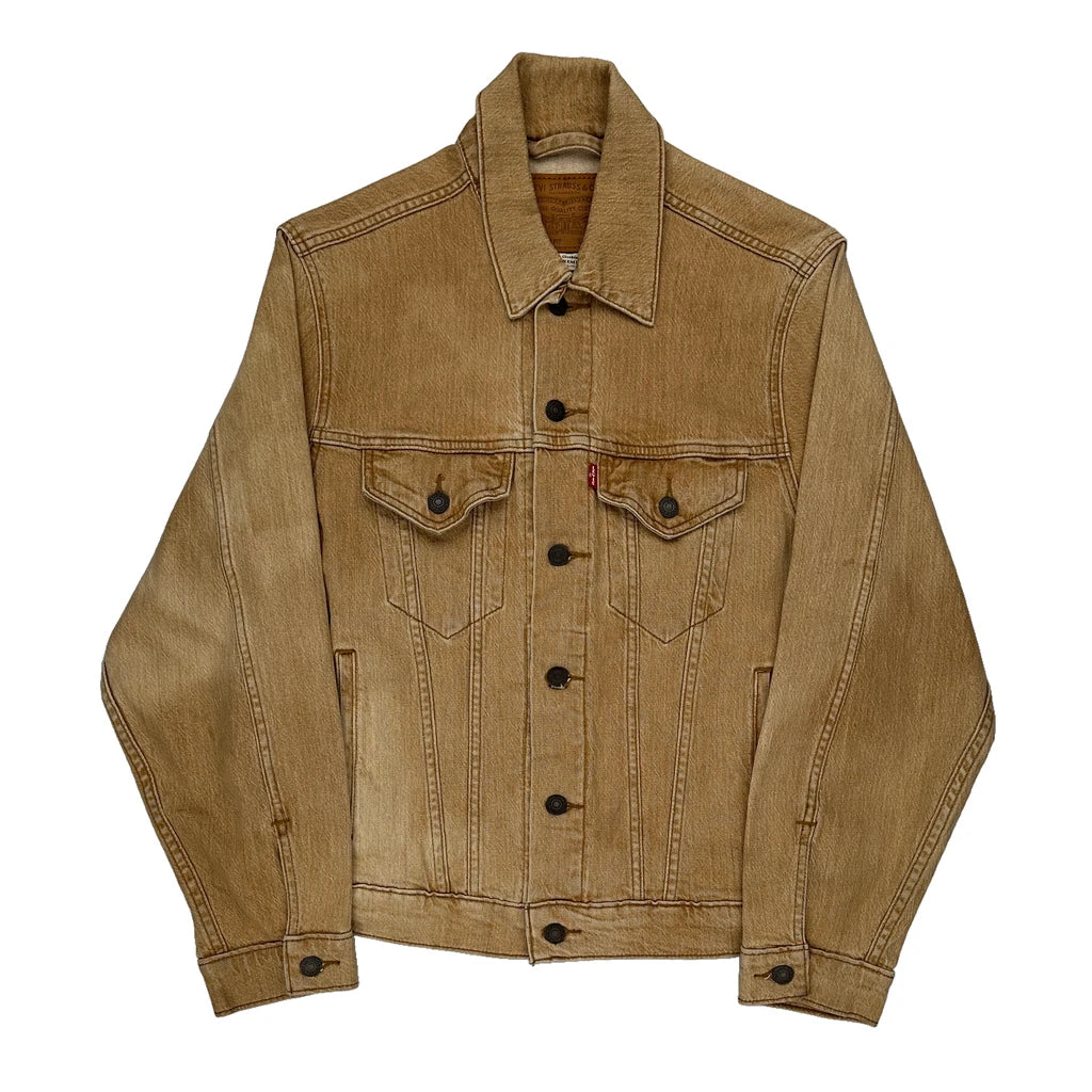 Levis Denim Jacket - Small Beige Denim – Thrifted.com