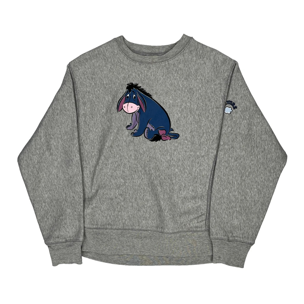 Eeyore Disney Graphic Sweatshirt - Medium Grey Polyester – Thrifted.com