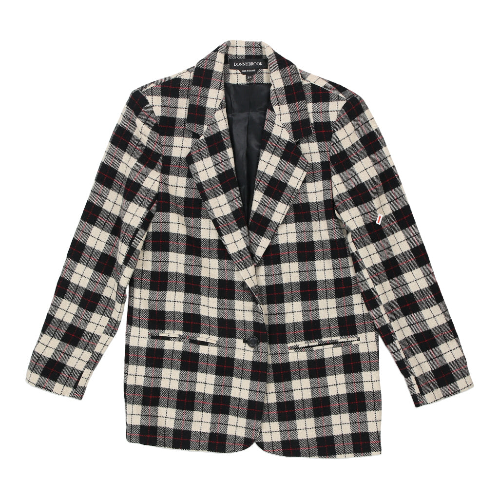 Donny Brooke Checked Blazer - Large Black & White Wool – Thrifted.com