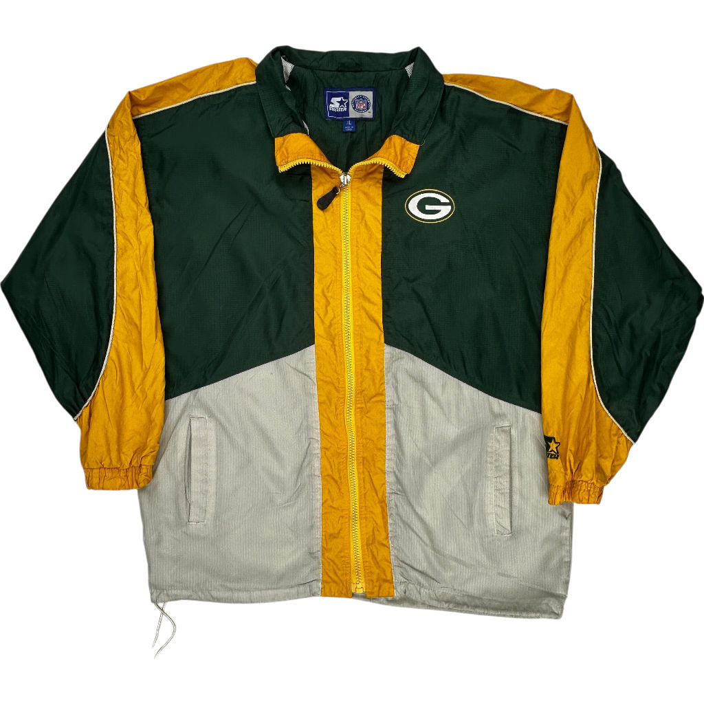 Starter Green Bay Packers NFL Windbreaker Jacket - XL - Green Polyeste ...
