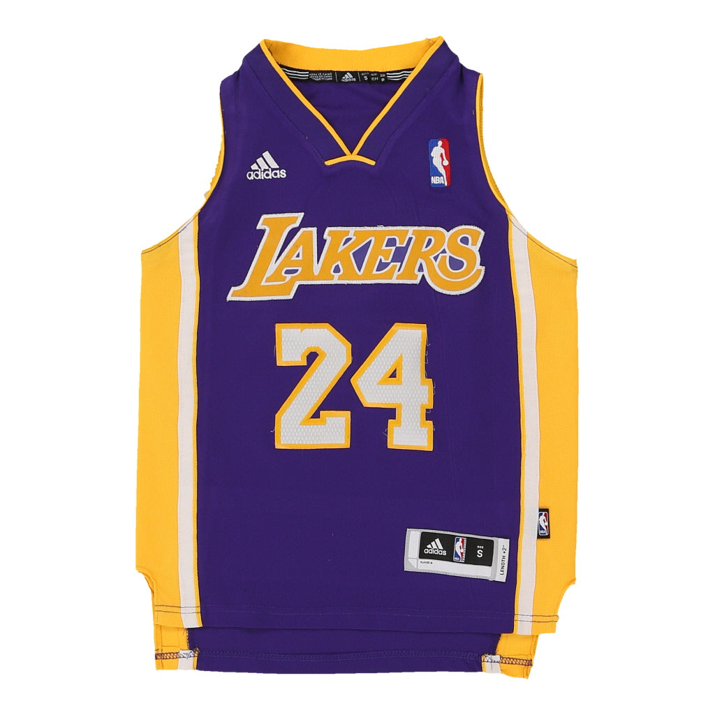 Age 10-12 Los Angeles Lakers Adidas NBA Jersey - Small Purple Polyeste ...